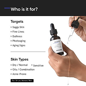 Minimalist Multi Peptide Night Face Serum for Anti Aging with Collagen Boosting | Reduces Wrinkles | Hydrating Serum With 7% Matrixyl 3000 & 3% Bio-Placenta | For Women & Men | 1 Fl Oz / 30 ml