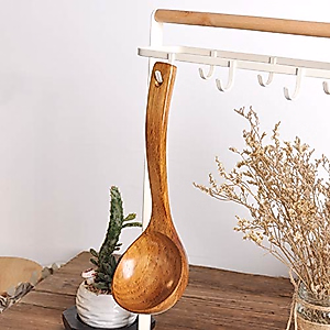 Wooden Ladle. Long Handle Ladle Utensils for Soup.Handmade for Kitchen Cookware (Ladle)