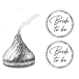 216 Bride to Be Kisses Bachelorette Stickers, Chocolate Drops Labels Stickers for Bachelor, Bridal Shower, Wedding, Engagement Party Decorations, Kisses Favors Decor. Made in USA