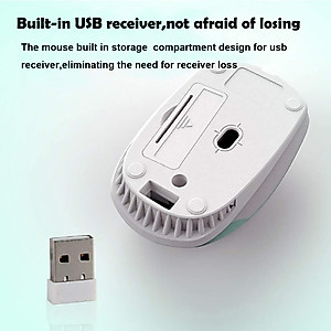 Wireless Keyboard Mouse Combo,2.4G USB Cordless Cute Lightweight Mute Chocolate Keyboard and Optical 800-1200-1600DPI Adjustable Mouse Set Office Game Home Use for Notebook Laptop Computer (Green)
