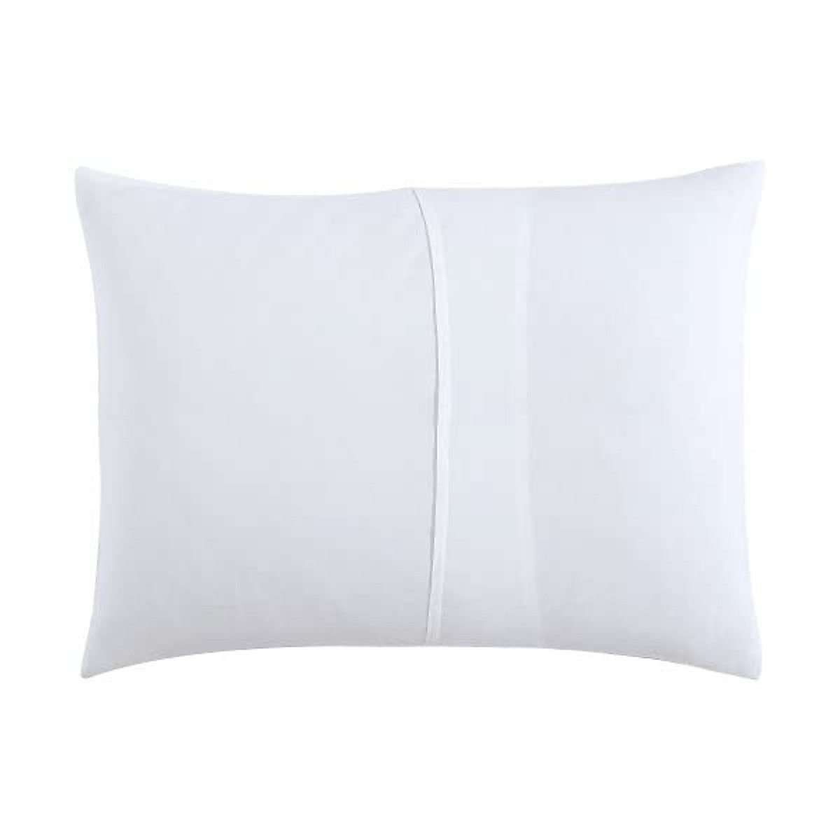 Vera Wang - Queen Duvet Cover Set, Luxury Cotton Bedding with Matching Shams, All Season Home Decor (Waffle Stripe White, Queen)