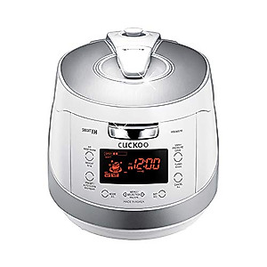 CUCKOO CRP-HS0657FW | 6-Cup (Uncooked) Induction Heating Pressure Rice Cooker | 11 Menu Options, Stainless Steel Inner Pot, Made in Korea | White