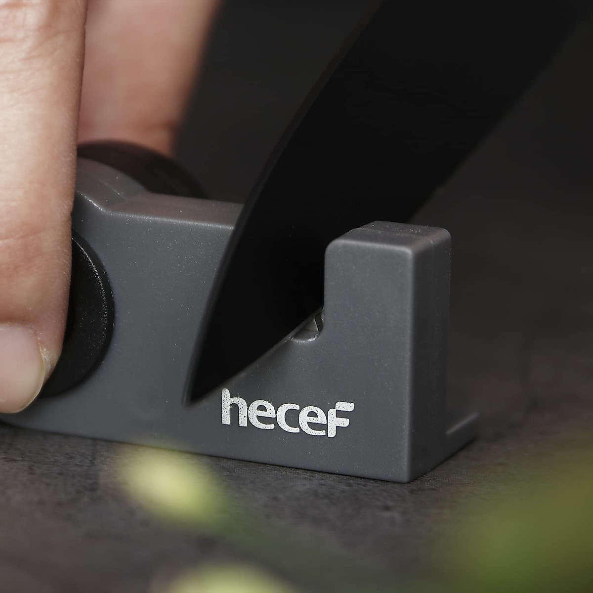 hecef Kitchen Knife Set with Mini Knife Sharpener, 3 PCS Professional Knives Set for Kitchen, Professional Knives Set Full Tang with Gift Box for Cutting Meat, Fruit, Vegetables