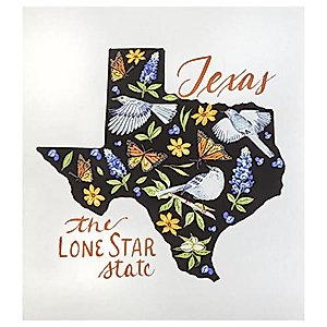 Riley Blake Designs Riley Blake Bluebonnet Breeze Texas 36'' Panel Fabric, Black
