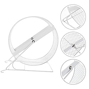 POPETPOP Hamster Wheel Hamster Running Exercise Wheel- Silent Guinea Pig Exercise Wheel with Rack Small Animals Running Wheel Toys for Hamsters, Hedgehogs, Rats Chinchilla Wheel