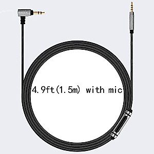 FAAEAL QC35 Cable Aux Cord Replacement for Bose 700 QuietComfort QC45 QC35II QC25 Noise Cancelling Headphones, JBL E45BT E55BT E65BTNC Earphone,2.5mm to 3.5mm Extension Aux Cord(4.9ft)
