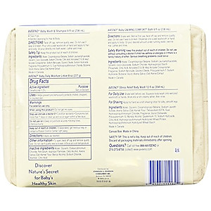 Aveeno Baby Daily Bathtime Solutions Gift Set to Nourish Skin for Baby and Mom, 4 items