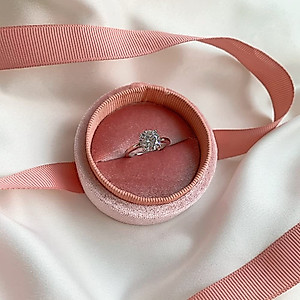 Blocaci Solitaire Engagement Rings for Women 1 Carat Classic Round Moissanite Wedding Rings 925 Sterling Silver 10K 14K 18K Gold Anniversary Promise Rings for Her with Text Engraving (10K Gold)