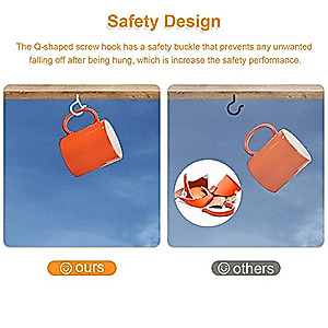 GIPTIME 32PCS Q Hanger Hooks,Ceiling Screw Hook Outdoor Lights Lights Hanger Hook Cabinet Ceiling Hanger Wall Mount Hook for New Year House Garage Party Easter LED Fairy Lights