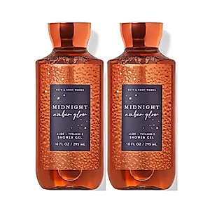 Bath & Body Works Midnight Amber Glow Shower Gel Gift Sets For Women 10 Oz 2 Pack (Midnight Amber Glow)