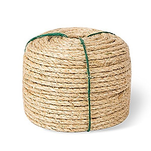 Yangbaga Sisal Rope for Cats - 1/4 Inch - Natural Fiber and Color 164FT