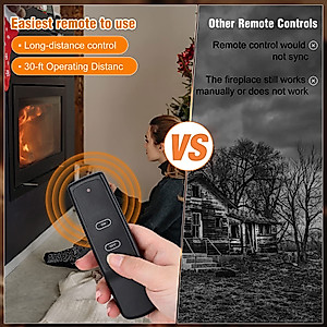 CASMER Gas Fireplace Remote Control System Kit.for Standard Millivolt Valve Appliance.Fit for skytech Ambient Majestic Napoleon ect,Thermostat Buzzer IPI Module Wall Switch,3 YR Warranty NOT Battery