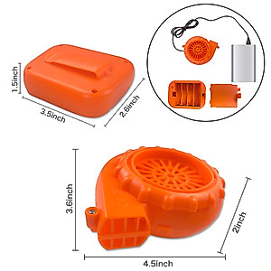 Bnikion Mini Blower Fan for Dinosaur Costume Inflatable Game Clothing Suits Halloween Cosplay Party Supplies, Orange