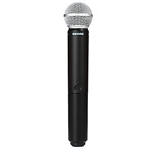 Shure BLX2/B58 Handheld Transmitter with SM58 Vocal Mic Capsule - for use with BLX Wireless Microphone Systems, Receiver Sold Separately | H11 Band (BLX2/SM58=-H11)
