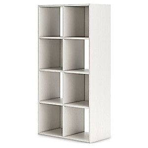 Signature Design by Ashley Aprilyn Farmhouse 8 Cube Storage Organizer or Bookcase, Whitewash