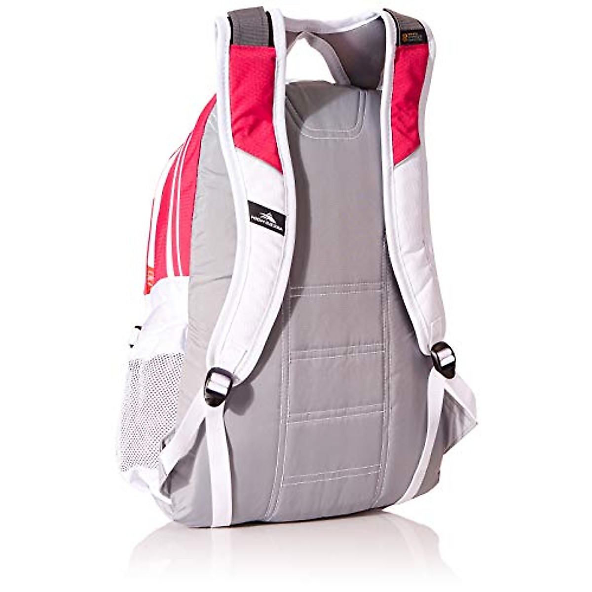 High Sierra Loop Backpack, Travel, or Work Bookbag with tablet sleeve, One Size, Pink Punch/White/Ash