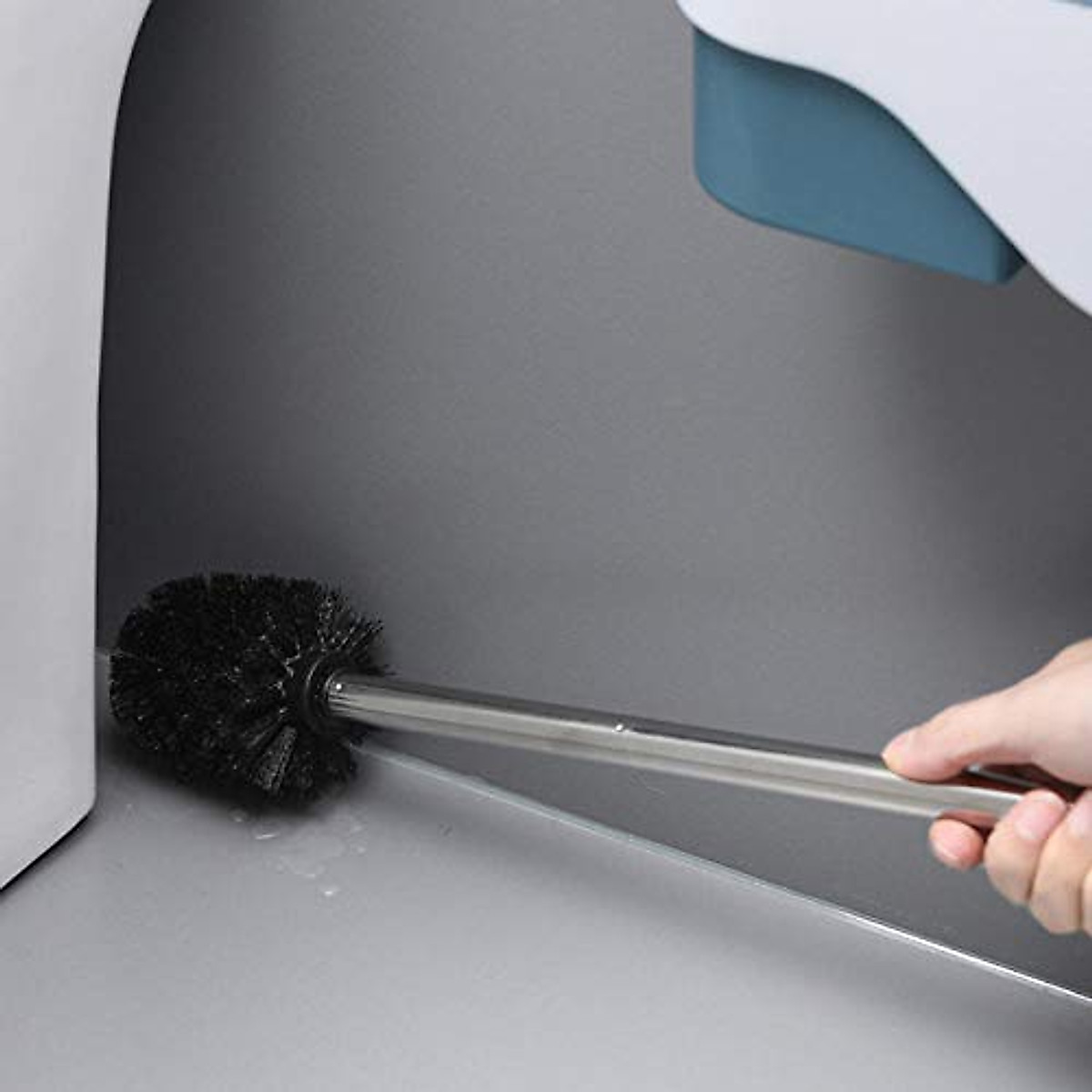 Mounted Wall Hygienic Toilet Bowl Brushes,Toilet Cleaner Brush Kit,with Quick Drying Holder Set for Bathroom,Easy to Clean-C