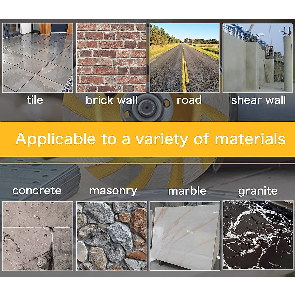 4 Inch Concrete Grinding Wheel, 6Pcs Concrete Turbo Diamond Grinding Cup Wheels for Concrete Granite Marble Masonry Stone, 12 Segs Heavy Duty Angle Grinder Wheels