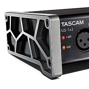 Tascam US-1x2 USB Audio/MIDI Interface with Microphone Preamps and iOS Compatibility