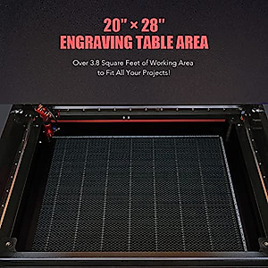 OMTech 80W CO2 Laser Engraver, 80W Laser Cutter and Engraver Machine, 20x28 Laser Cutting and Engraving Machine with Red Dot Pointer Autolift Autofocus Air Assist and LightBurn for Wood Acrylic More