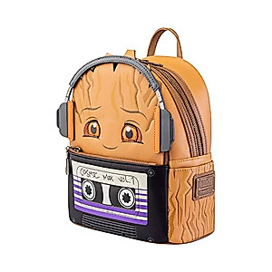 Loungefly Marvel: Guardians of The Galaxy - Groot with Headphones Backpack, Amazon Exclusive, Multicolor (MVBK0250)