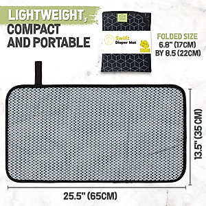 KeaBabies Portable Diaper Changing Pad and Baby Diaper Caddy Organizer - Waterproof Foldable Baby Changing Mat - Large Baby Organizer - Travel Diaper Change Mat - Diaper Organizer for Changing Table