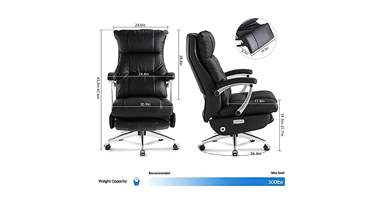 LEAGOO High-Back Electric Reclining Office Chair