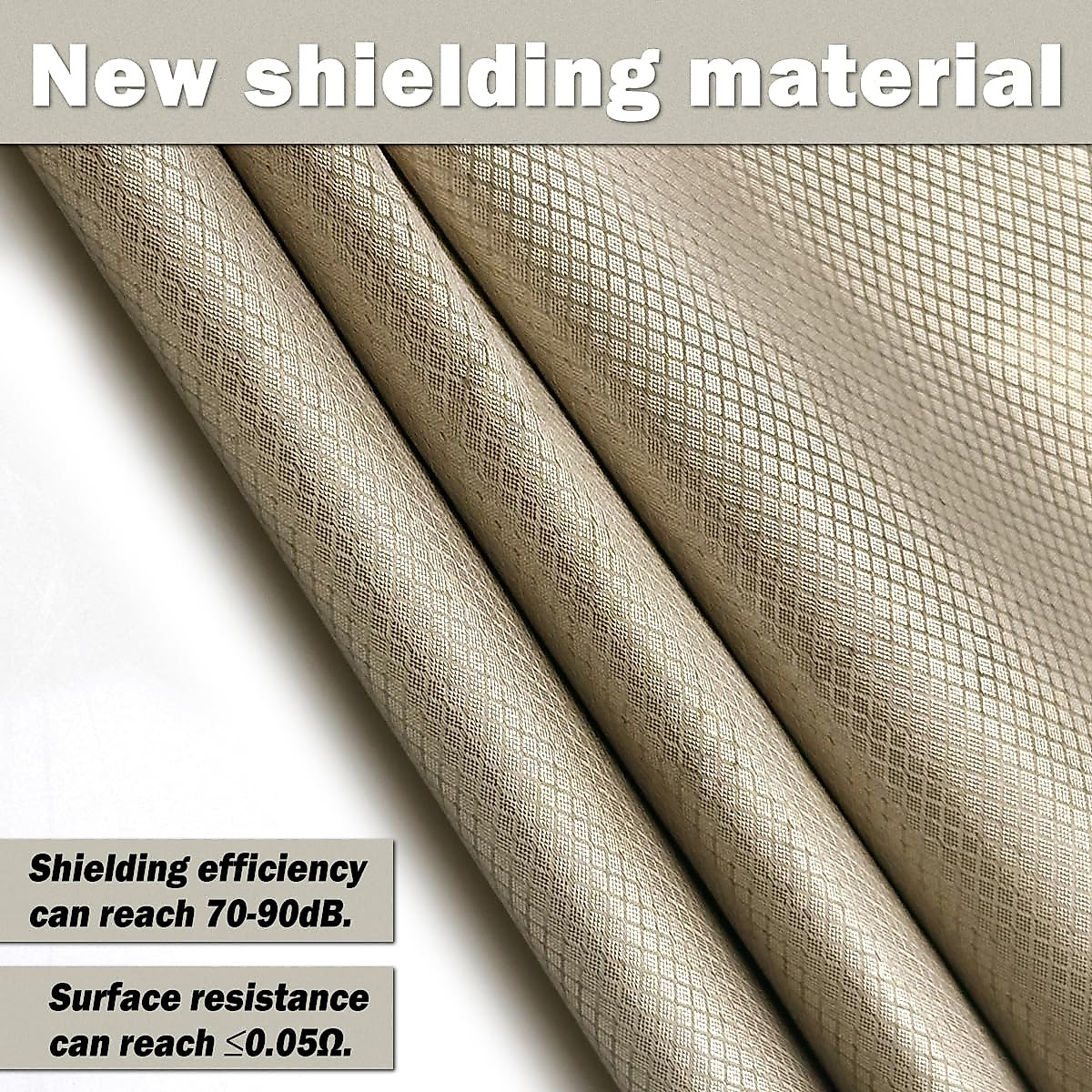 Faraday Fabric, Faraday Cloth,Faraday Fabric Kit 43.3in x 39.4in Fabric with 32.8ft of Faraday Tape Copper Nickel Faraday Fabric for DIY Faraday Cages,Faraday Boxes,for WiFi, GPS