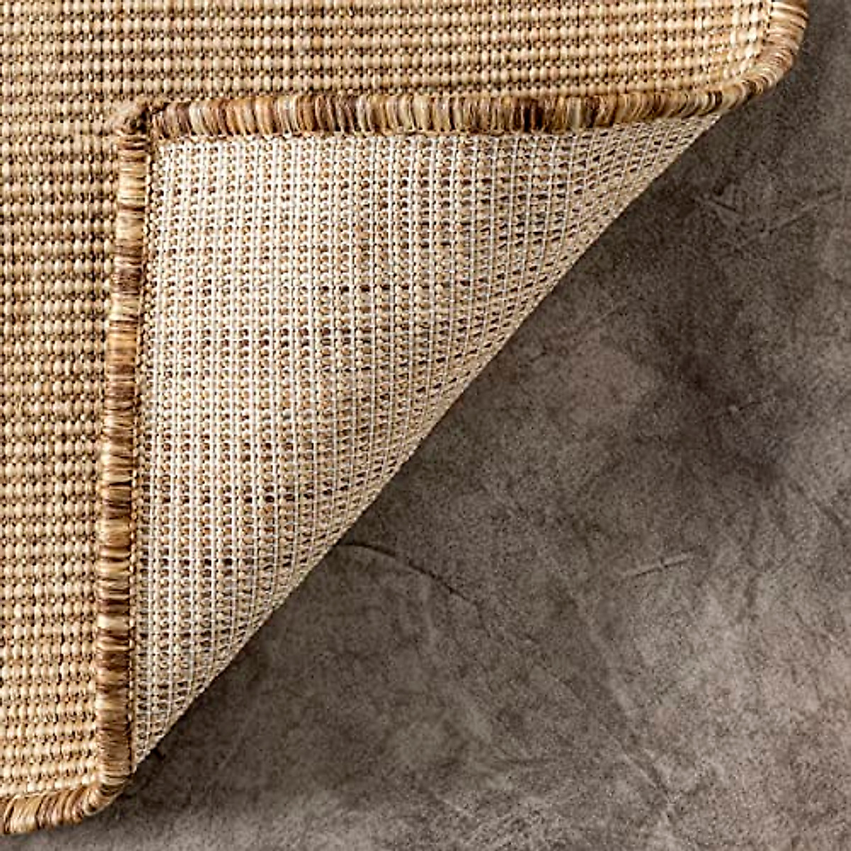 nuLOOM Easy-Jute Nakia Solid Indoor/Outdoor Area Rug, 5' x 8', Natural