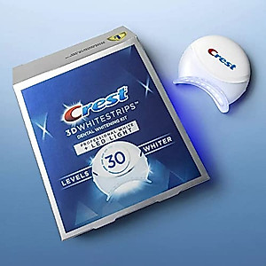 Crest 3D Whitestrips Professional White with Hydrogen Peroxide + LED Light Teeth Whitening Kit - 19 Treatments