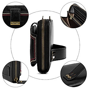 Pearl Angeli Small Crossbody Phone Bag RFID Cell Phone Purse Wristlet Credit Card Wallet Shoulder Bag Travel Black