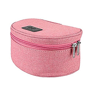 Geekria NOVA Headphone Pouch Compatible with Beats Studio Pro, Solo Pro, Studio, Studio 3, Solo 3 Case, Replacement Protective Travel Carrying Bag with Cable Storage (Pink)