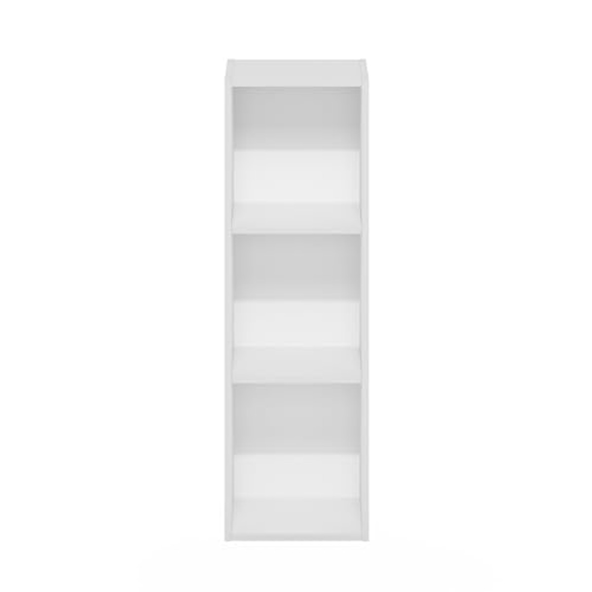 Furinno Fulda 3-Tier Space Saving Storage Shelf Bookcase, 10-Inch Width, White
