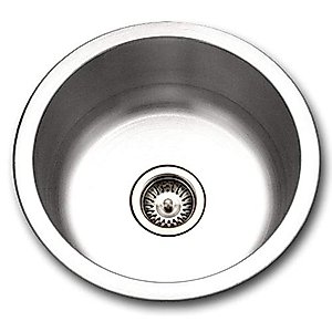 Houzer SCF-1830-1 Hospitality Series Topmount Stainless Steel Round Bar/Prep Sink