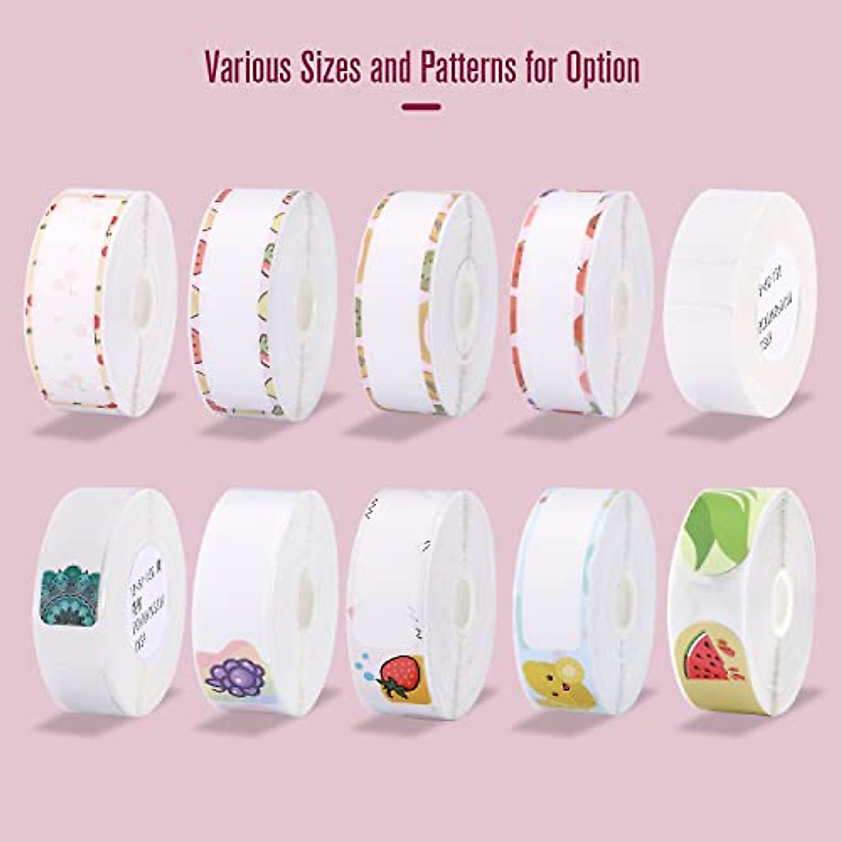 RUSUO Thermal Lable, Thermal Printing Label Paper Barcode Price Size Name Blank Labels Waterproof Tear Resistant 15 * 50mm 130pcs/roll for Home Organizer Supermarket Store Catering