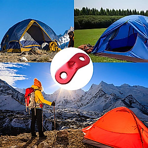 Kitmate Aluminum Alloy Guyline Cord Adjuster,20 Pieces Tent Tensioners Rope Adjuster Tent Rope Adjuster Camping Accessories for Camping Tent Canopy Tabernacle Hiking Backpacking Outdoor Activity