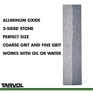 Combination Knife/Tool Sharpening Stone (2 Sided - Ultra Fine & Medium Grit) - Rectangle Sanding Stone Block - Perfect for Sharpening & Polishing Knives, Tools, Bits, Chisels