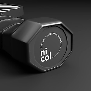 Nicol Pickleball 2024 P-One Elongated Pickleball Paddle - T700P Processed Carbon Fiber Pickleball Paddle for Increased Spin & Control - Aerodynamic Curved Pickleball Racket with Elongated Handle