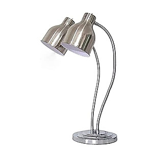 360° Rotating Double Bulb Food Heater Light, Commercial Food Buffet Warmer Lamp,Portable Food Light Commercial Fries Fried Food Heating Light (220-250V)