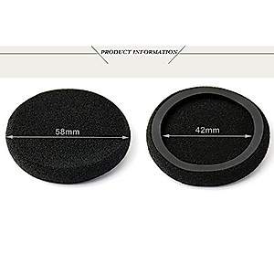 Synsen Replacement Foam EarPad Cushions for AKG K420 k430 k450 K403 K402 K412P K414 K24P K26P Sennheiser PX 90 Headphones (2 Pair / 4Pcs)