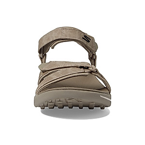 Skechers Women's Arch Fit Spikeless Golf Sandal Sneaker, Taupe, 7