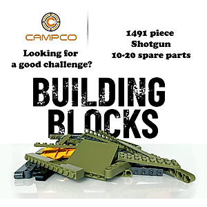 CampCo Sniper Rifle Gun Building Blocks Blaster Kit, like Lego & NERF, 14+ yrs & Adults, 1491 pcs 3D, Simulation Weapon Toy, DIY, Mechanical Model Kit