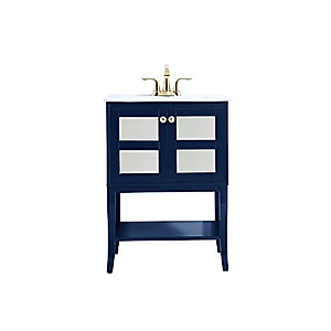 Elegant Kitchen and Bath 24 inch Bathroom Vanity Cabinet - Blue