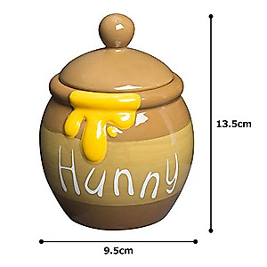 Disney SAN2883 Winnie the Pooh Honey Pot Canister Storage Container, Candy Container, Height 5.3 inches (13.5 cm), Winnie the Pooh Goods, Miscellaneous Goods, Interior, Tableware