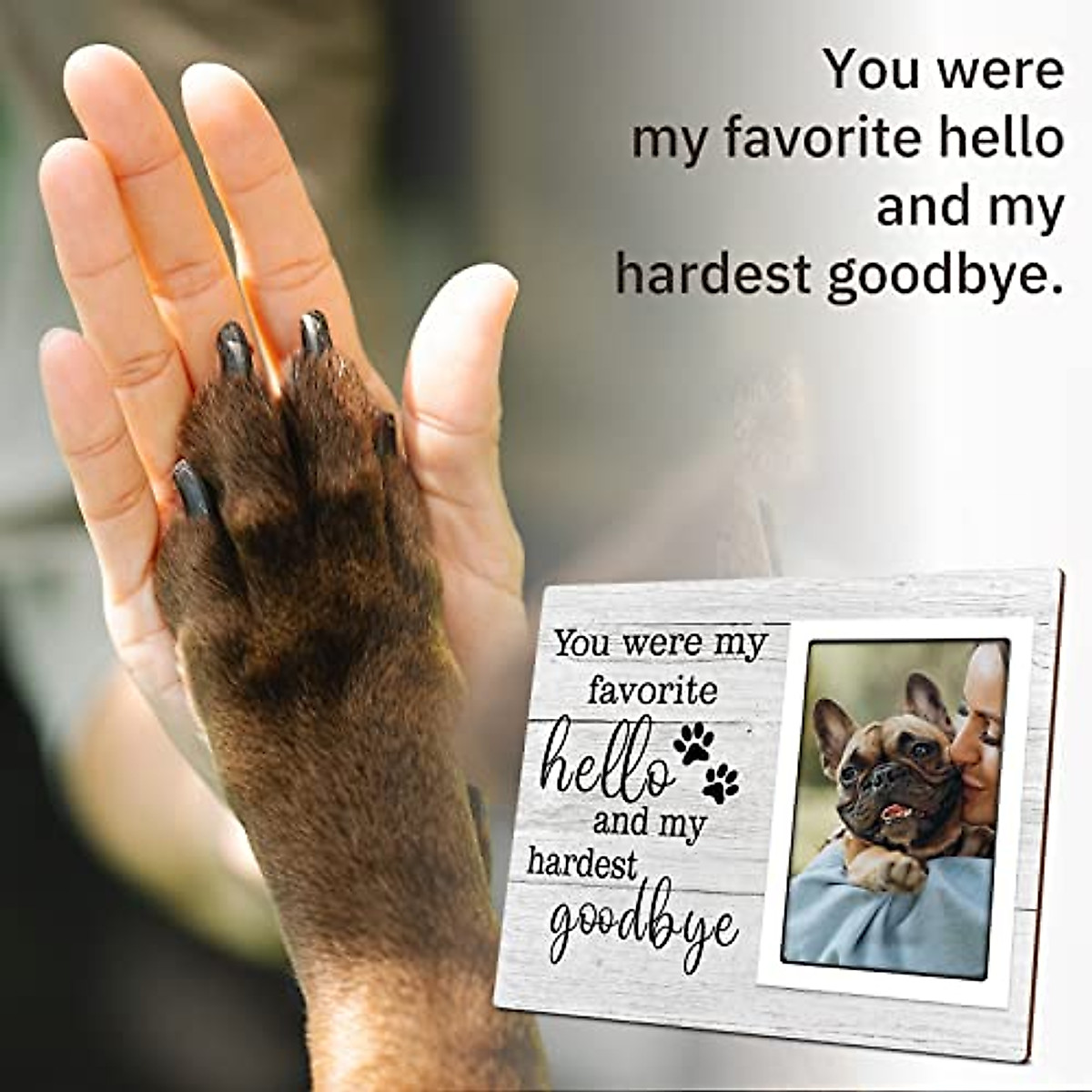 SteadStyle Dog Memorial Gifts for Loss of Dog, Pet Memorial Gifts, Sympathy Gifts for Loss of Dog, Pet Remembrance Gift, Dog Picture Frame, Pet Loss Gifts 4x6 in Photo