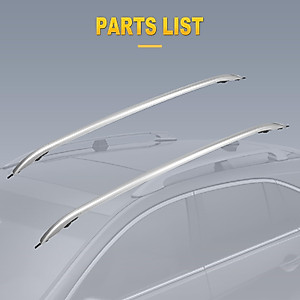 OCPTY Roof Rack Side Rails Fit for Ford Escape 2013 2014 2015 2016 Cargo Bars for Cargo Carrier Bag Luggage Kayak Canoe Bike Snowboard Skiboard