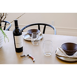 LEXABEL Wine Set - Unbreakable Tritan Wine Glasses Set of 2 with Bottle Opener, Aerator, Preserver & Stoppers - Perfect Accessories for Wine Lovers, Christmas & Halloween Wedding Gift (for Red Wine)