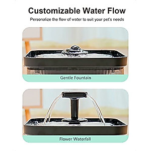 Espelho Cat Water Fountain, 101oz/3L Wireless Pump Pet Water Fountain for Cats and Dogs, Ultra Quiet Easy to Clean and Assemble, Filters Included, Dual Working Mode