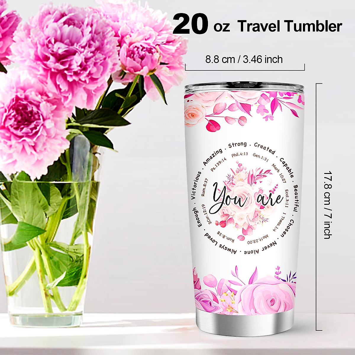 WNNNS Gifts for Mom - Stainless Steel Tumbler 20oz Gift For Women - Birthday Mother's Day Gifts for Women Mom Wife Grandma Nana & Mothers Day Gifts From Daughter Son - Christmas Gifts For Mom From Kid
