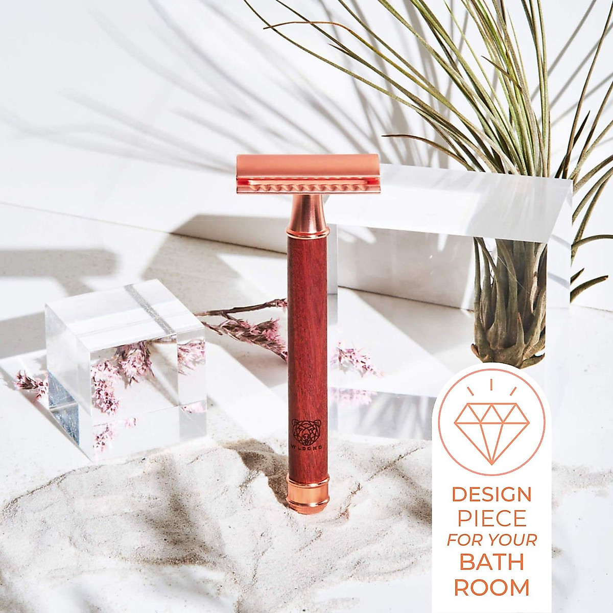 WLDOHO Double Edge Safety Razor - Reusable Razor for Men and Women - Single Blade Razor for Women & Men with 5 Blades - Sinha